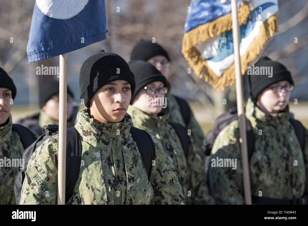 GREAT LAKES, Ill. (March 23, 2019) A division from the USS Triton ...