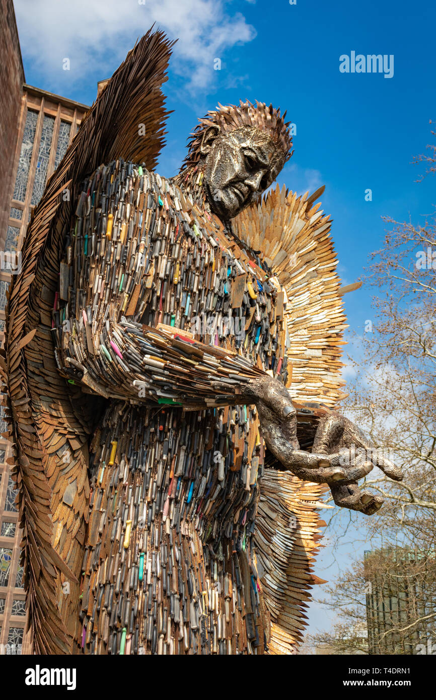 Coventry cathedral knife statue hi-res stock photography and images - Alamy