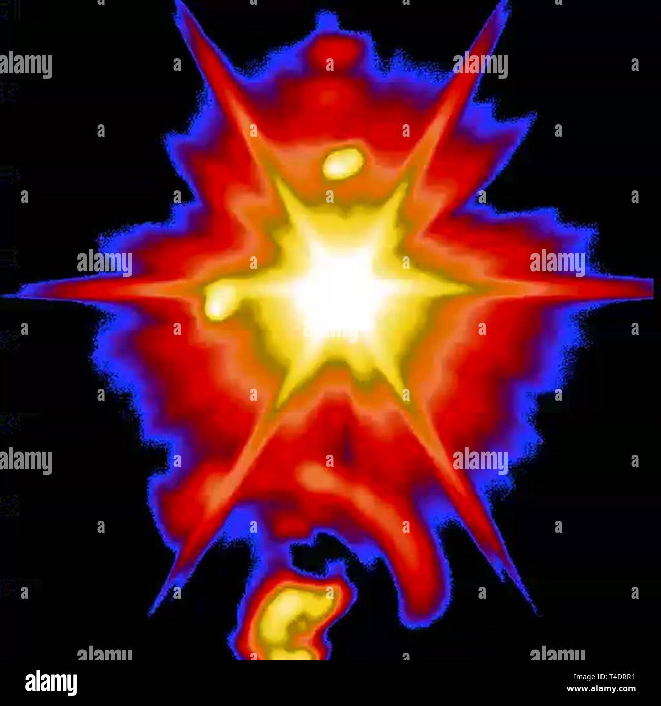 This infrared image captured a successful intercept of a threat ...