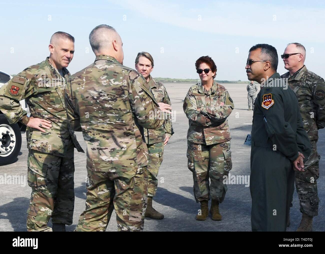 Col. Michael Reid, vice commander of the 149th Fighter Wing, discusses ...
