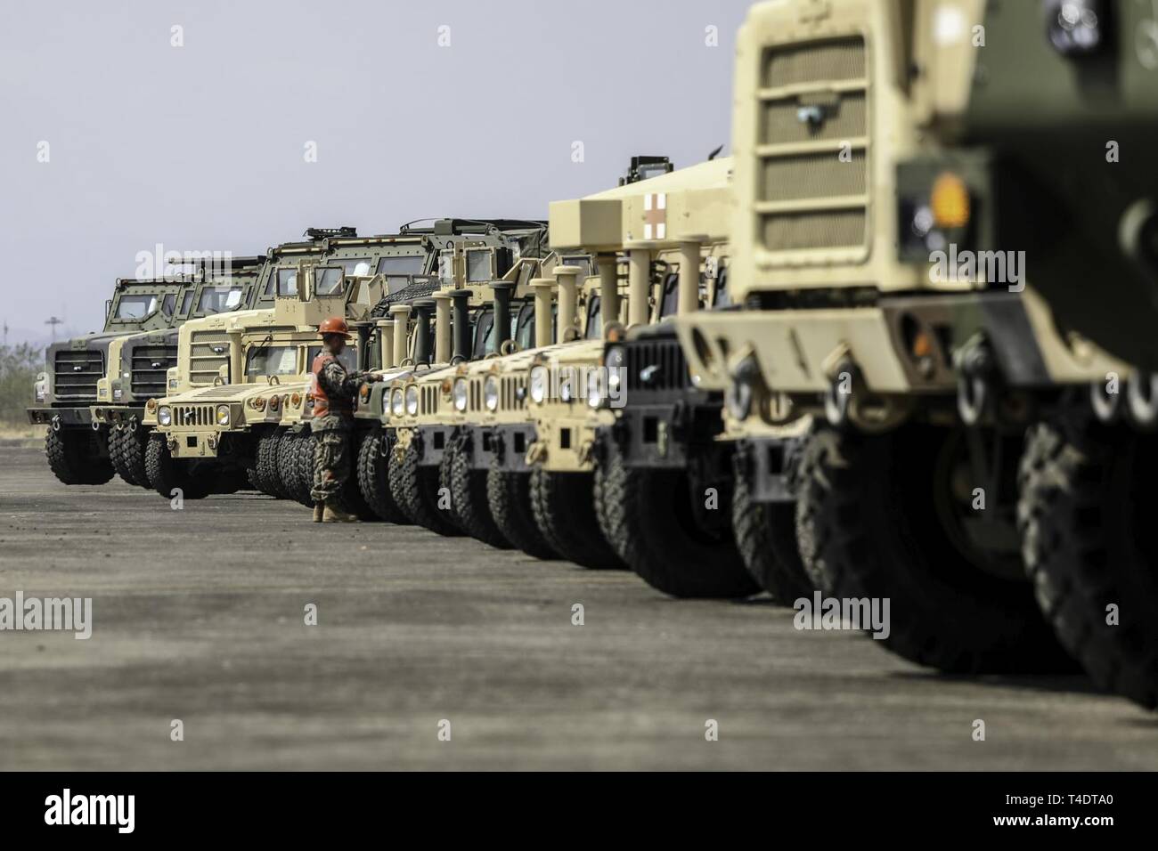 U.S. Marine Corps Lance Cpl. Johnnie Antonio takes accountability of ...