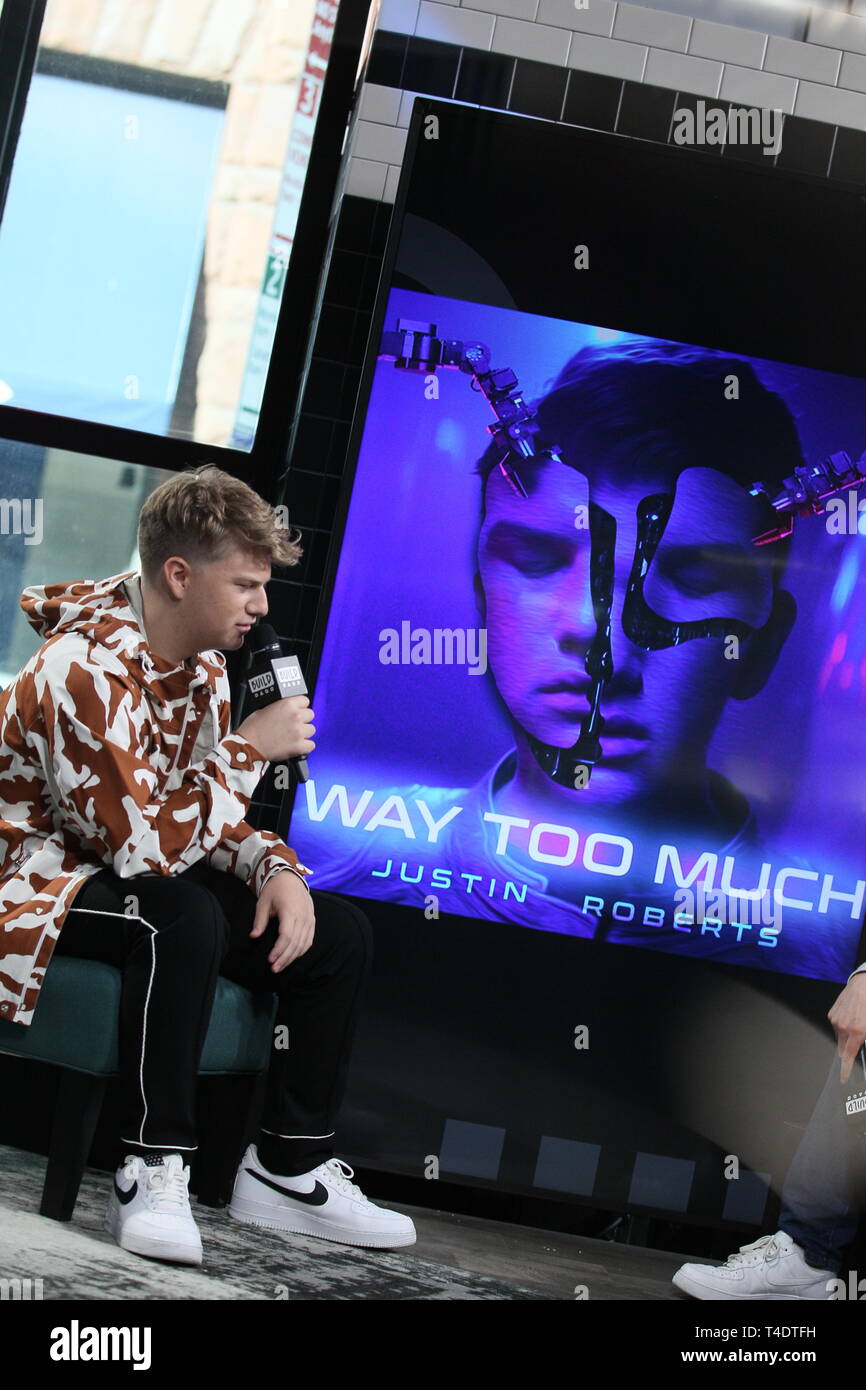 New York, USA. 15 Apr, 2019. Justin Roberts at BUILD Series, discussing ...