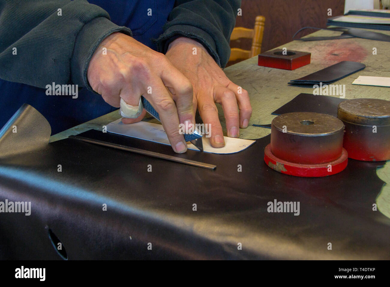 Leather cutting machine hi-res stock photography and images - Alamy