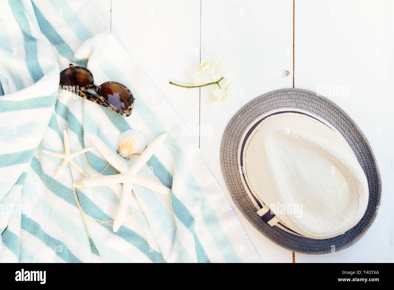 Summer flat lay scenery Stock Photo - Alamy