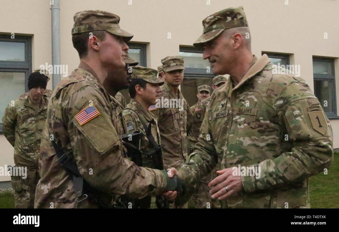 Col. Patrick Michaelis, the commander of the Mission Command Element ...