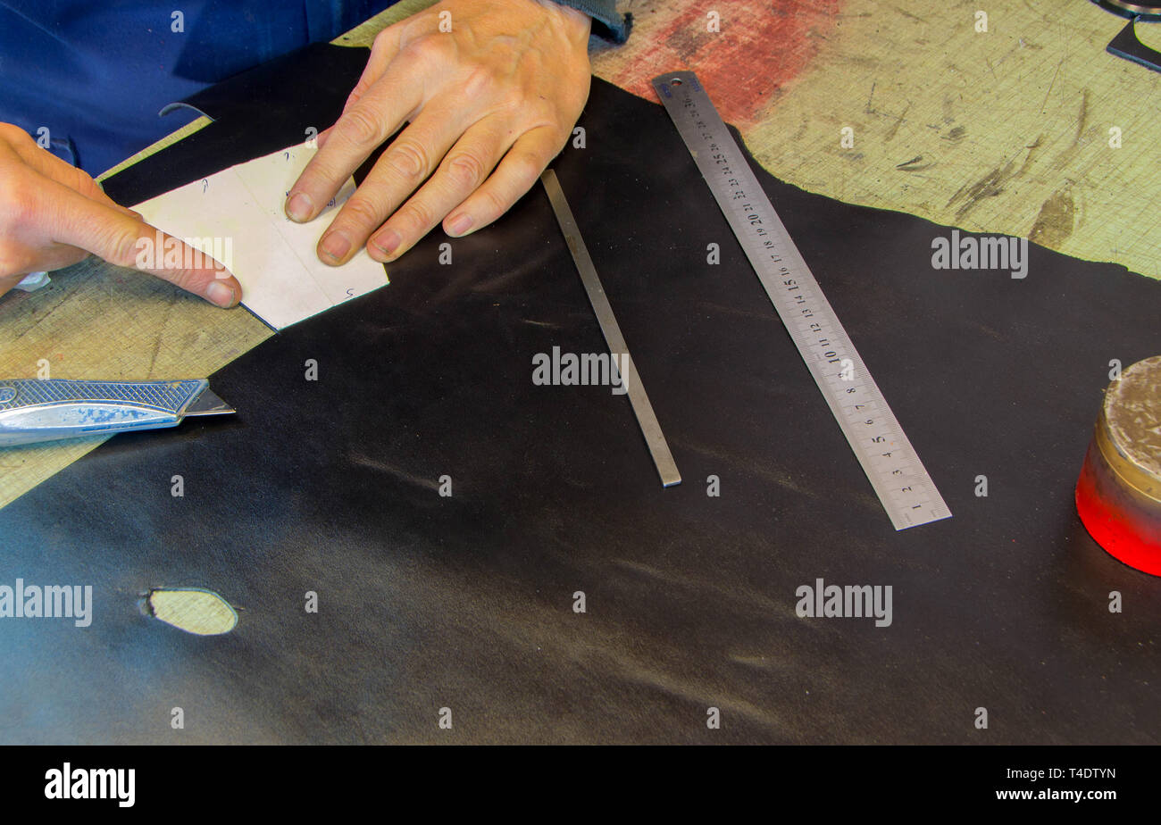 Leather cutting machine hi-res stock photography and images - Alamy