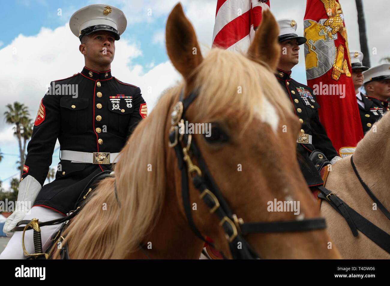 U.S. Marine Corps Sgt. Nicholas Davis, a right guard with the Mounted ...