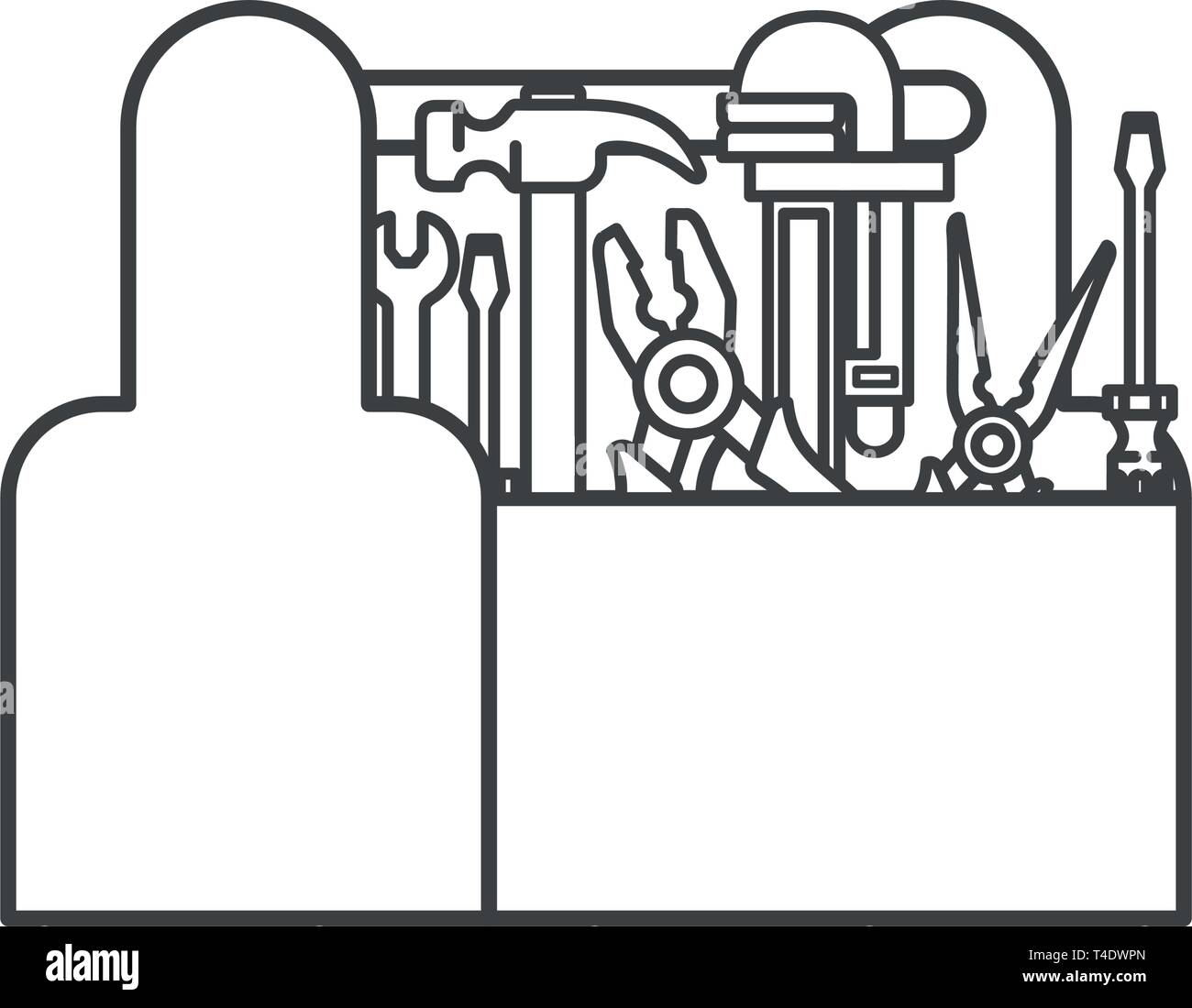 construction tool box isolated icon Stock Vector Image & Art - Alamy