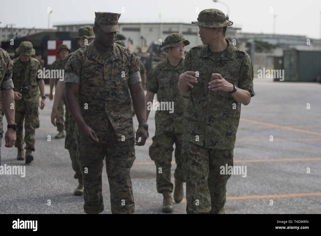 A Marine with Combat Logistics Battalion 31, 31st Marine Expeditionary ...