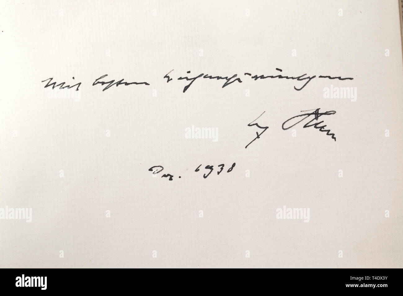Adolf Hitler - a handwritten autograph in ink "Mit besten ...