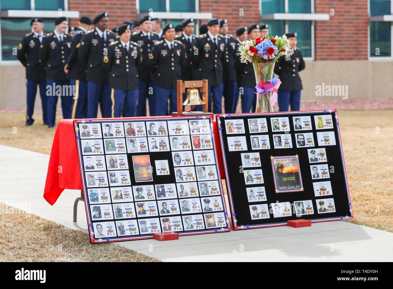 A static display of the fallen Soldiers of the Battle of Suoi Tre is ...