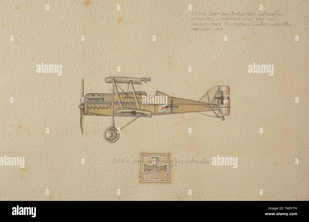Ernst Udet - twelve drawings of German military aircraft of the 1st ...