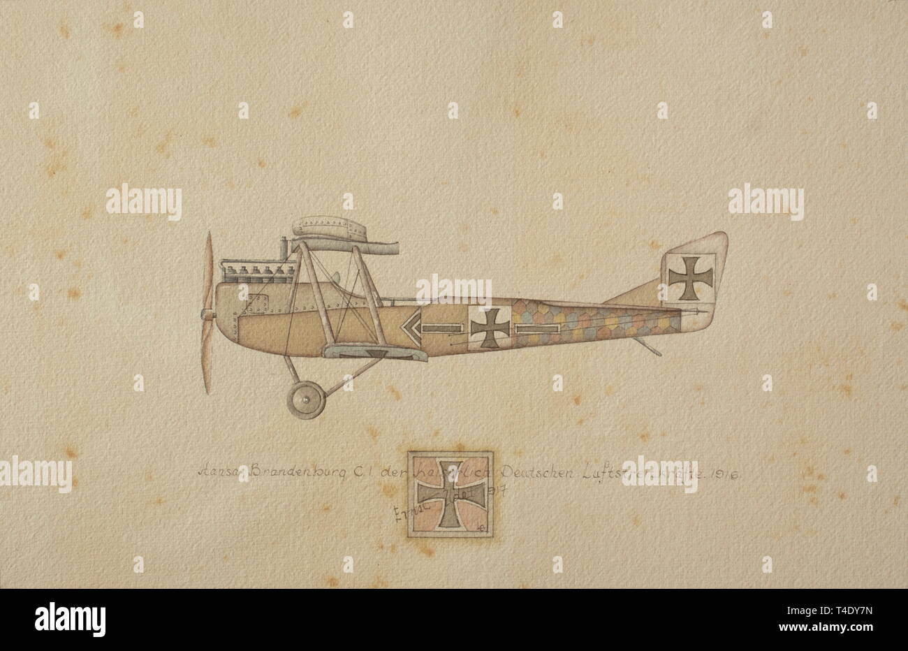 Ernst Udet - twelve drawings of German military aircraft of the 1st ...