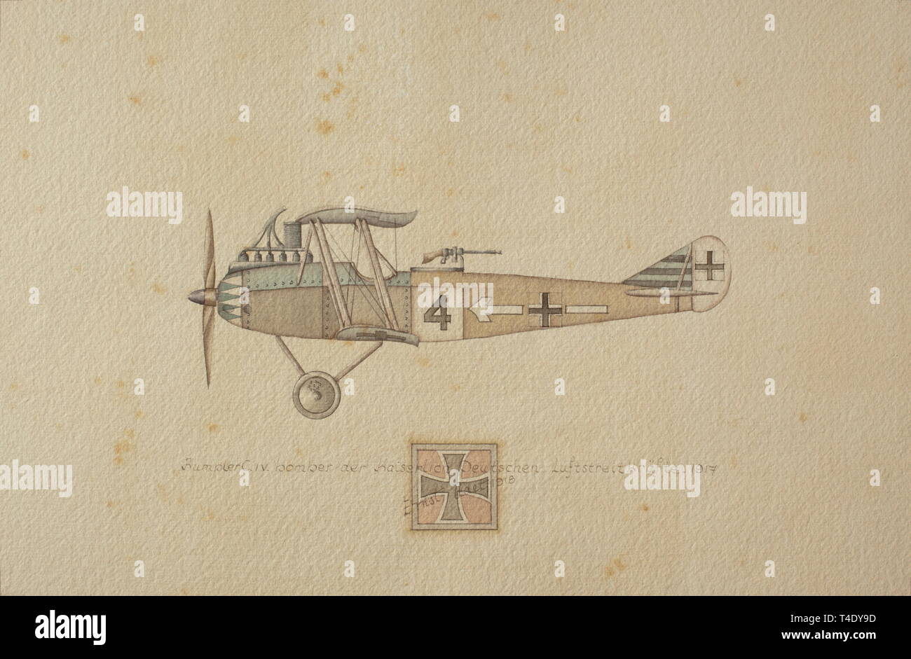 Ernst Udet - twelve drawings of German military aircraft of the 1st ...
