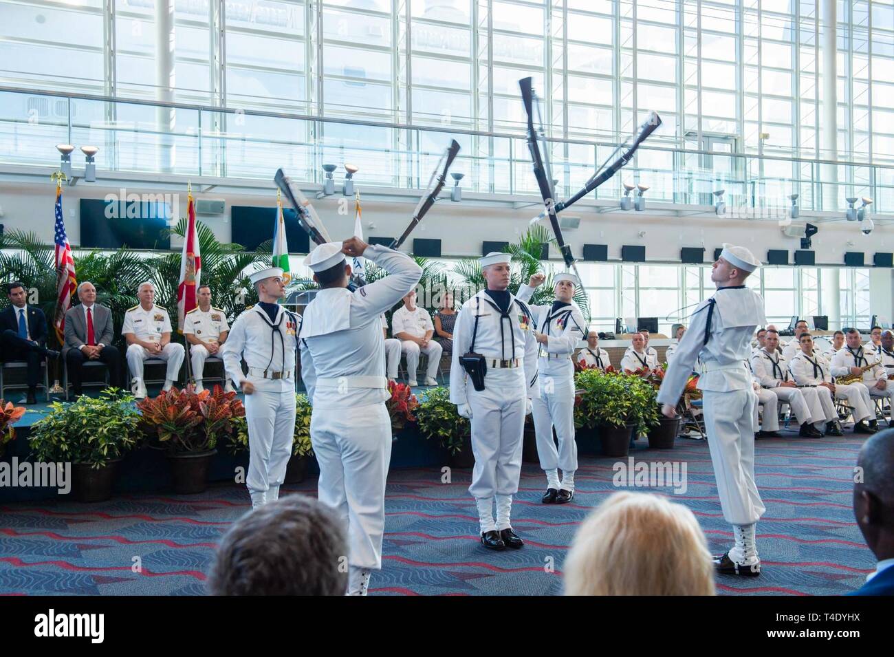 MIAMI (March 26, 2019) The U.S. Navy Ceremonial Guard drill team ...