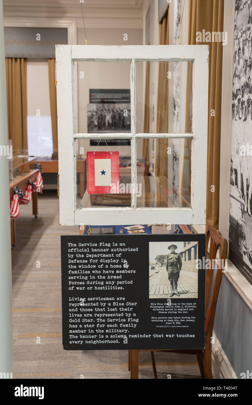 Blue Star Flag In Window