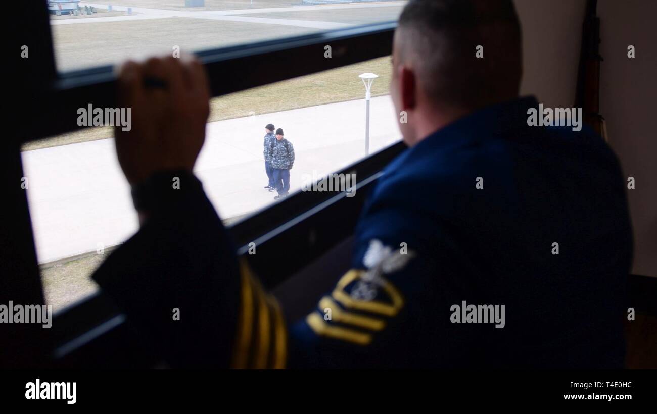 Chief Petty Officer Milton Casey, a company commander at Training ...