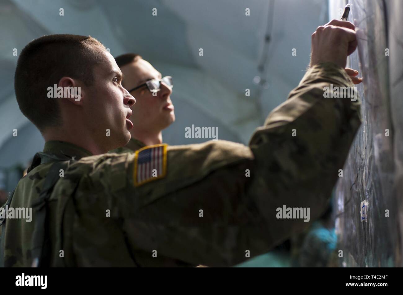 First Lts. Robert Russell and Matthew Statuti with the 55th Sustainment ...