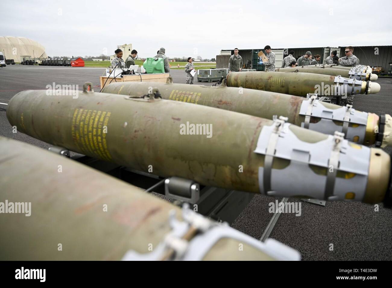 Airmen assigned to the 2nd Munitions Squadron deployed from Barksdale Air Force Base, La ...