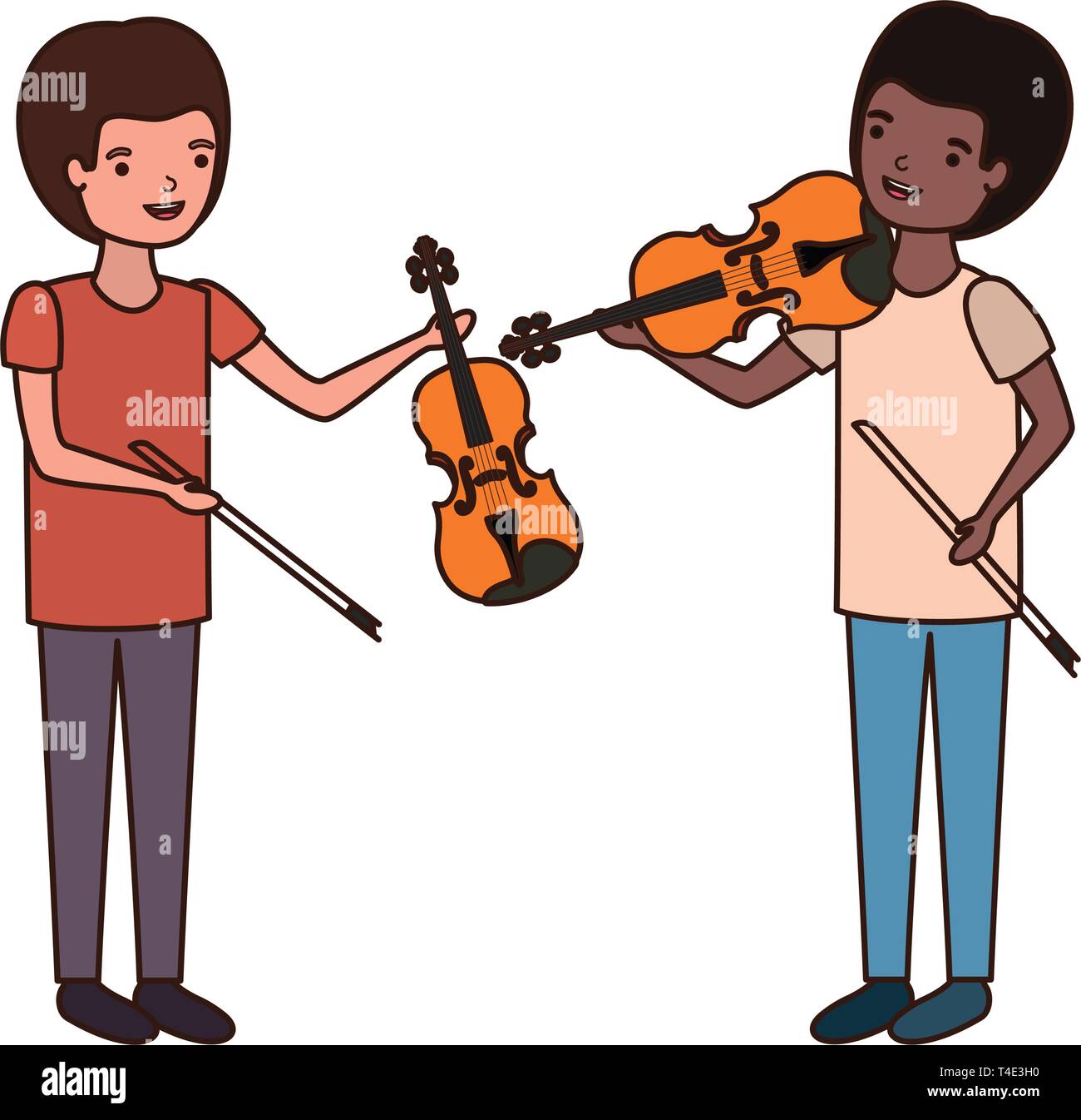 men with musical instruments character Stock Vector Image & Art - Alamy