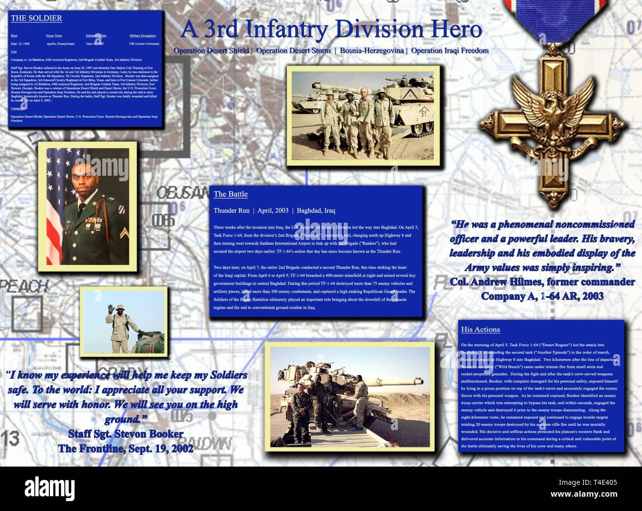 Staff Sgt. Stevon A. Booker, a 3rd Infantry Division Soldier who was ...