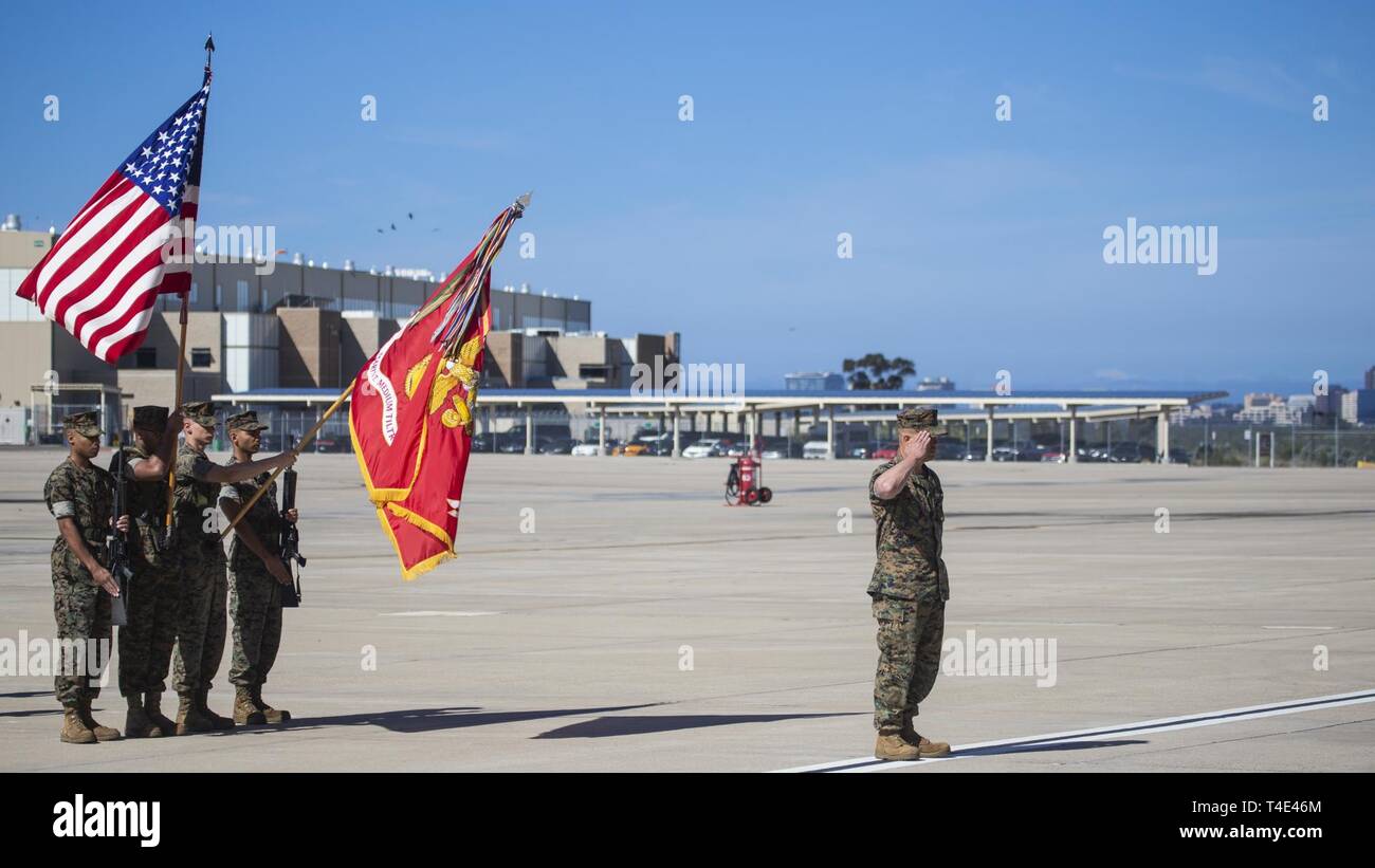 Marine Lt. Col. Charles E. Bodwell, outgoing commanding officer of ...
