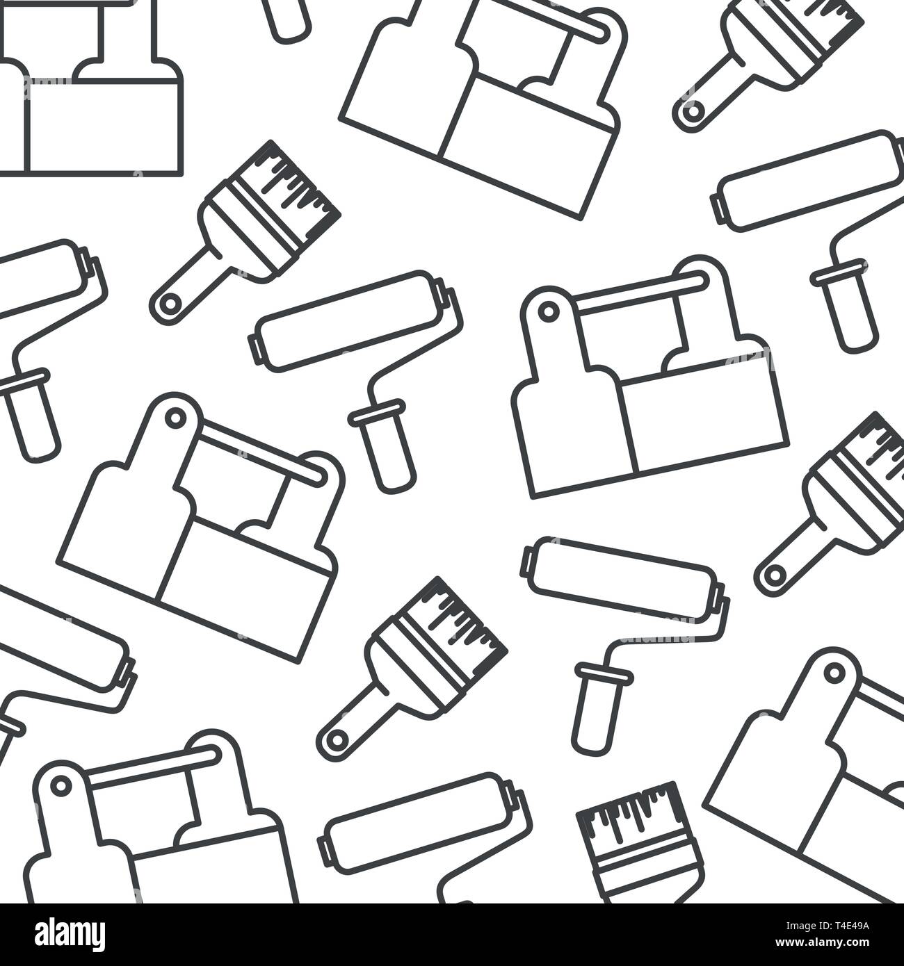 Worker roller paint pattern Stock Vector Images - Alamy