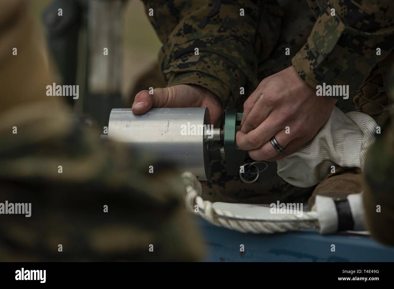 U.S. Marines with 2nd Combat Engineer Battalion, 2nd Marine Division ...