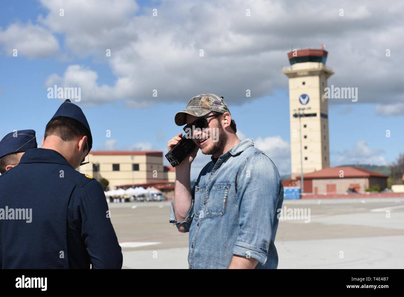 Chris Pratt, an American actor, communicates with his brother Deputy ...
