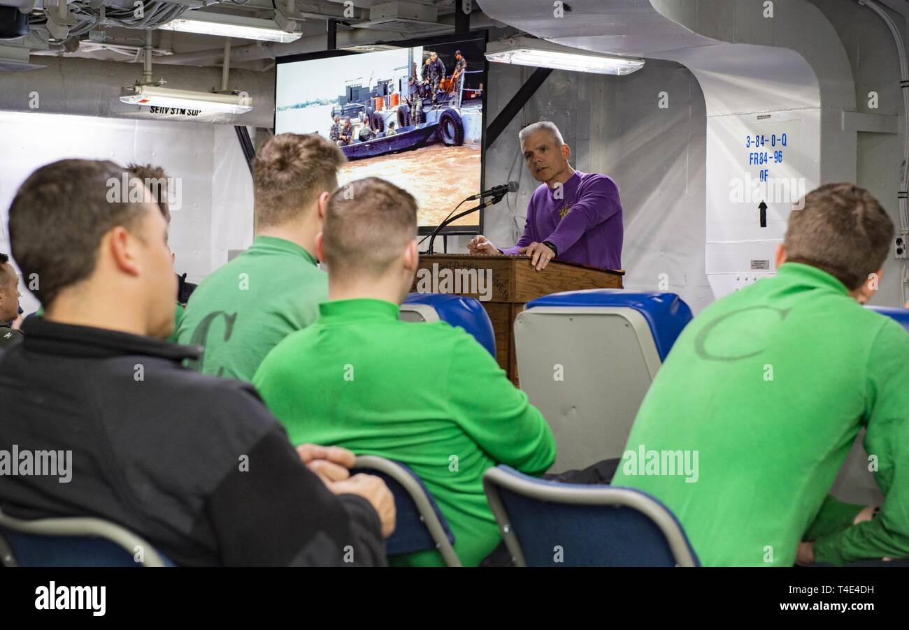 ATLANTIC OCEAN (March 29, 2019) The aircraft carrier USS Dwight D ...