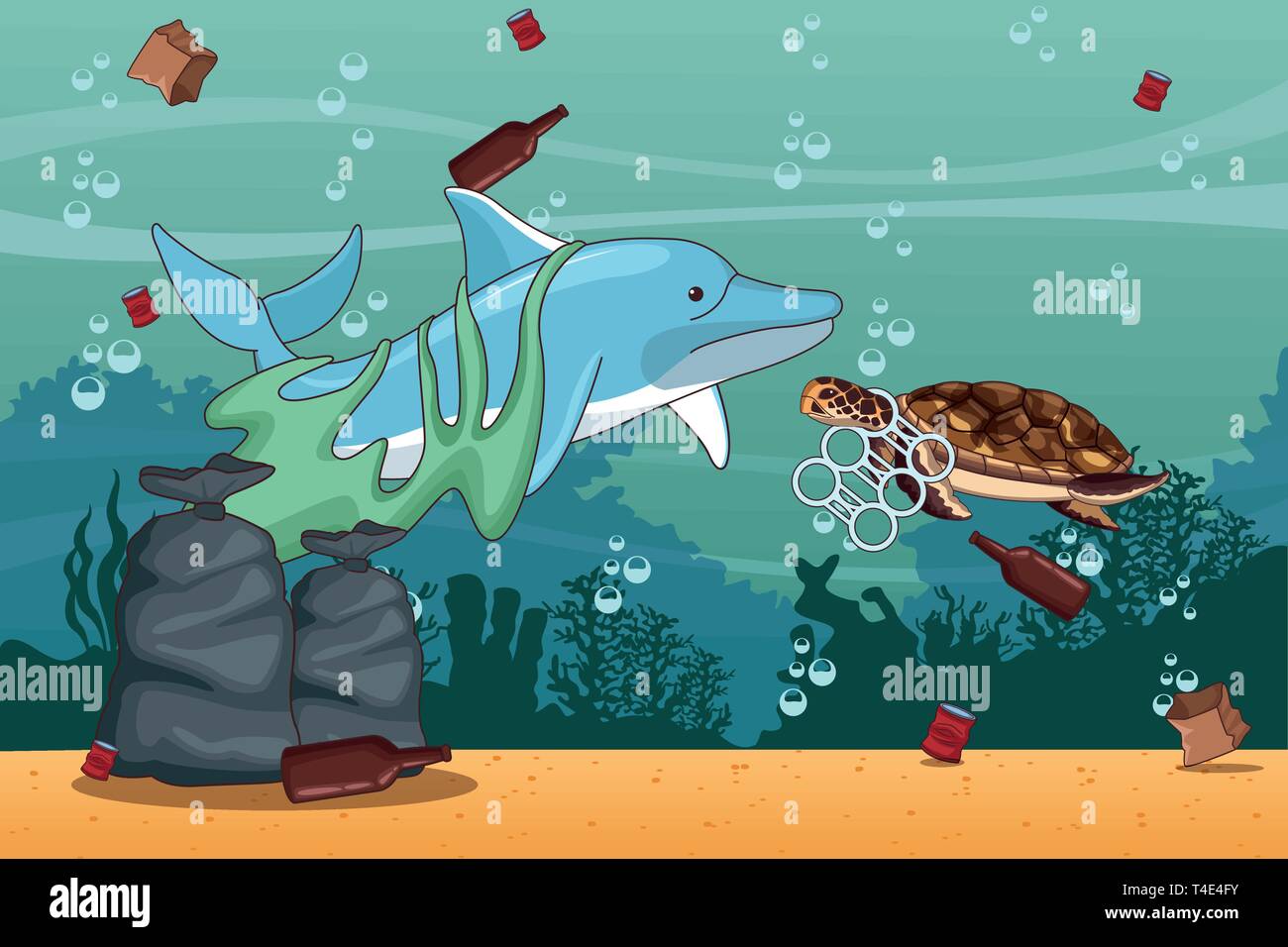 Sea cleaning cartoons Stock Vector Image & Art - Alamy