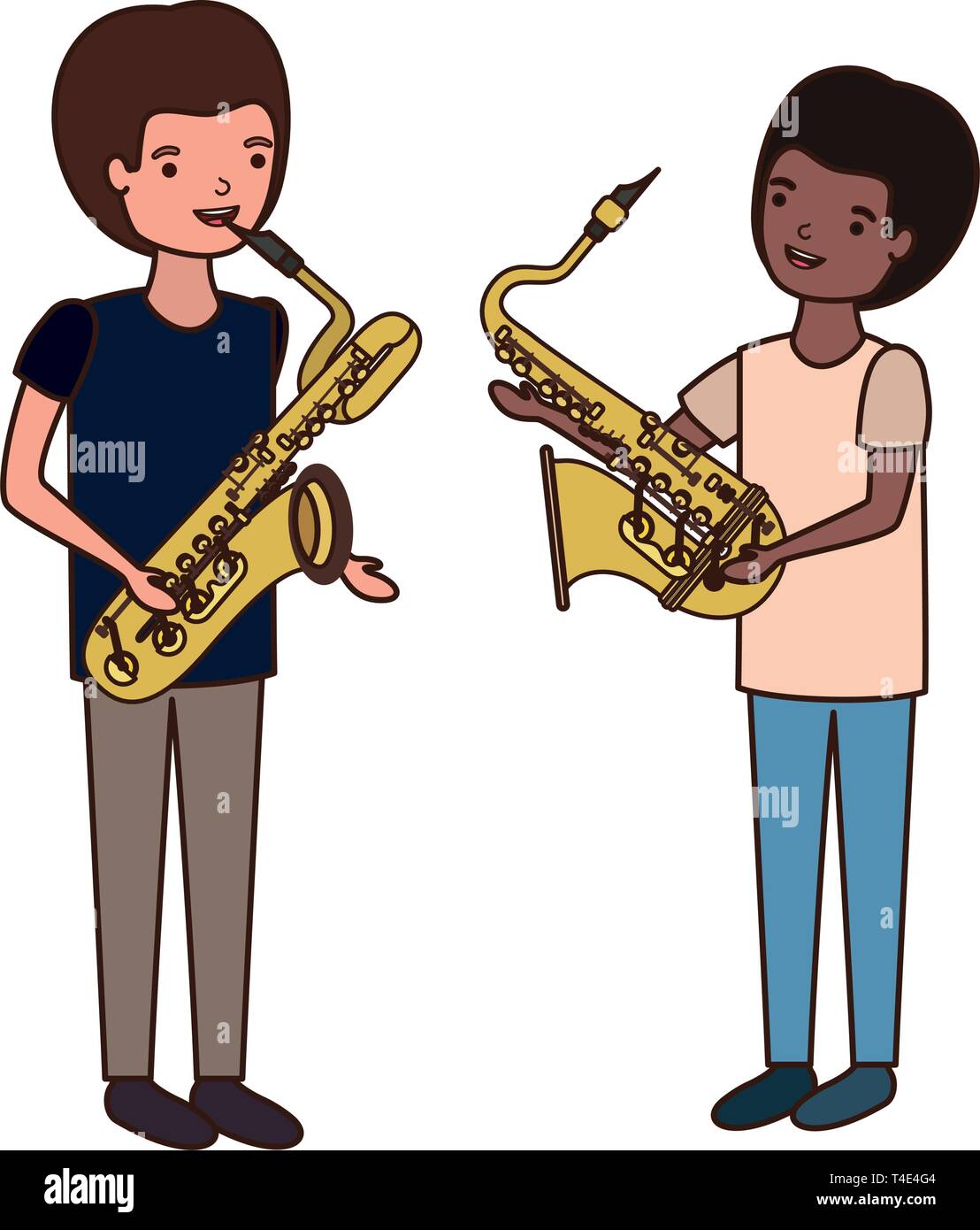 men with musical instruments character Stock Vector Image & Art - Alamy
