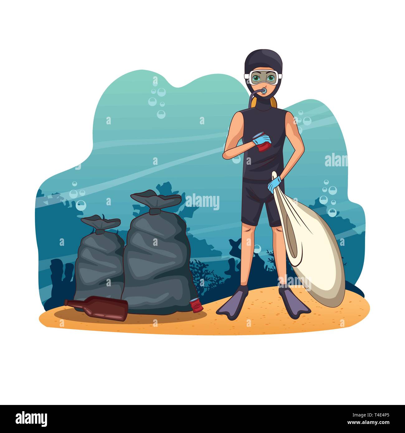 Sea cleaning Cut Out Stock Images & Pictures - Alamy