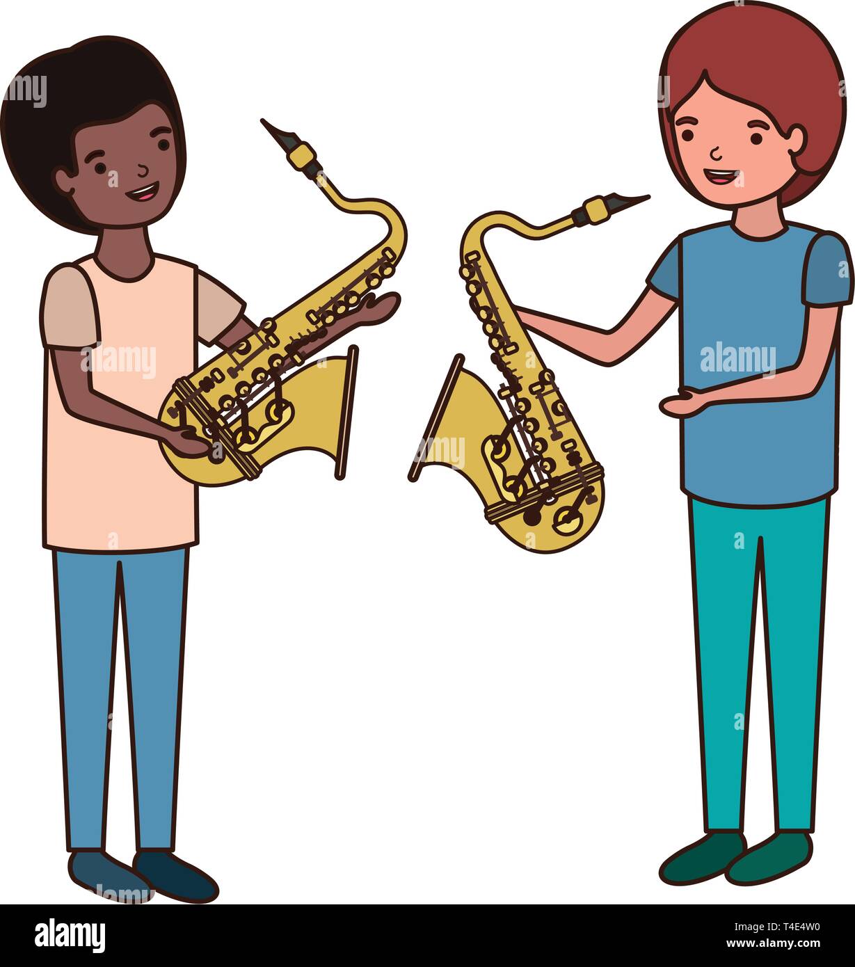 men with musical instruments character Stock Vector Image & Art - Alamy