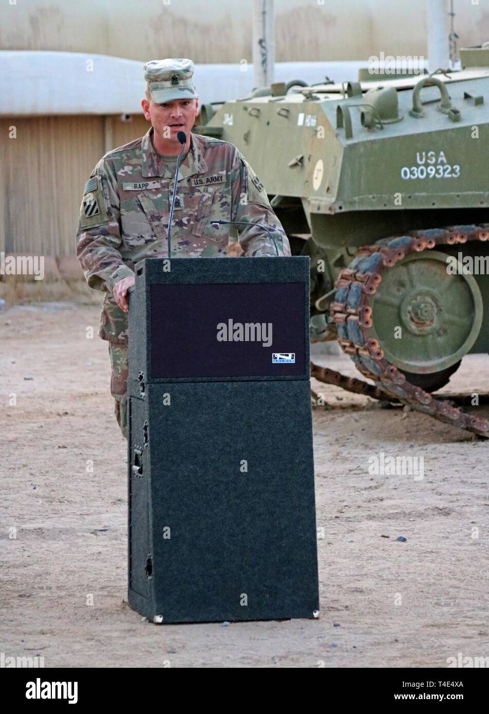 Command Sgt. Maj. Samuel C. Rapp, of the 3rd Armored Brigade Combat ...