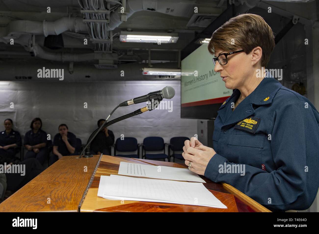 ATLANTIC OCEAN (March 30, 2019) Lt. Cmdr Holly Taylor, from Simsboro ...