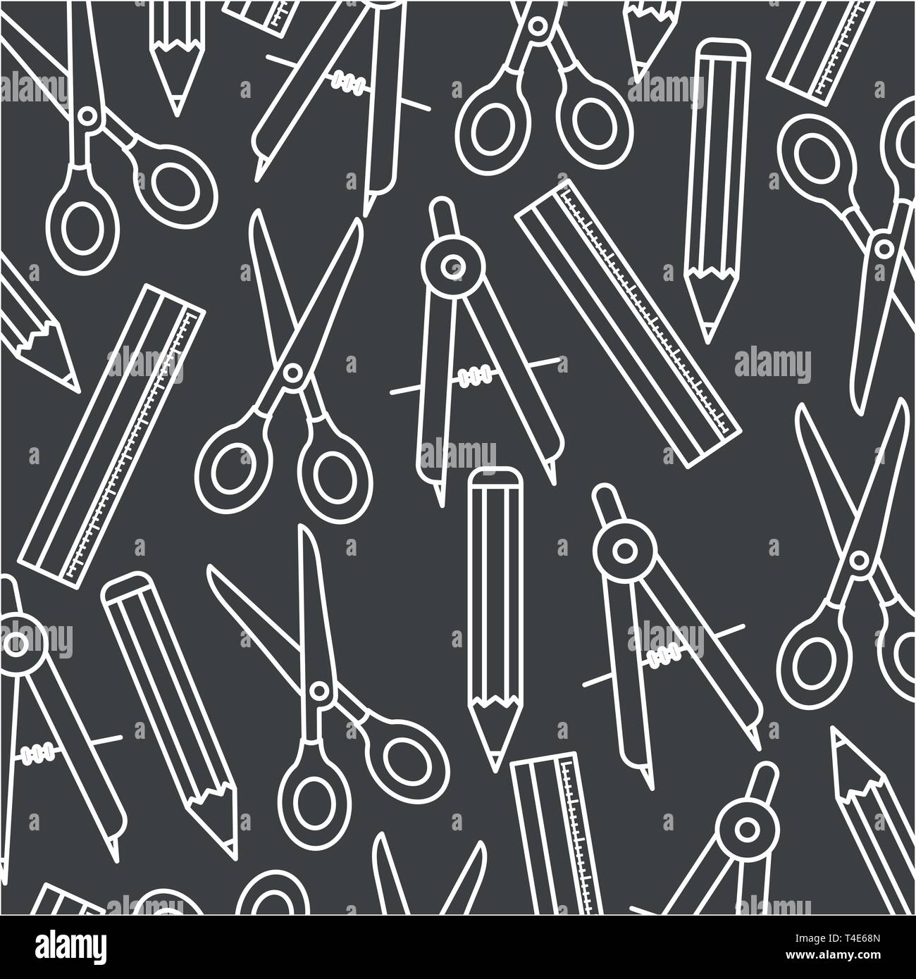 pattern of ruler and scissors tool icon Stock Vector Image & Art - Alamy