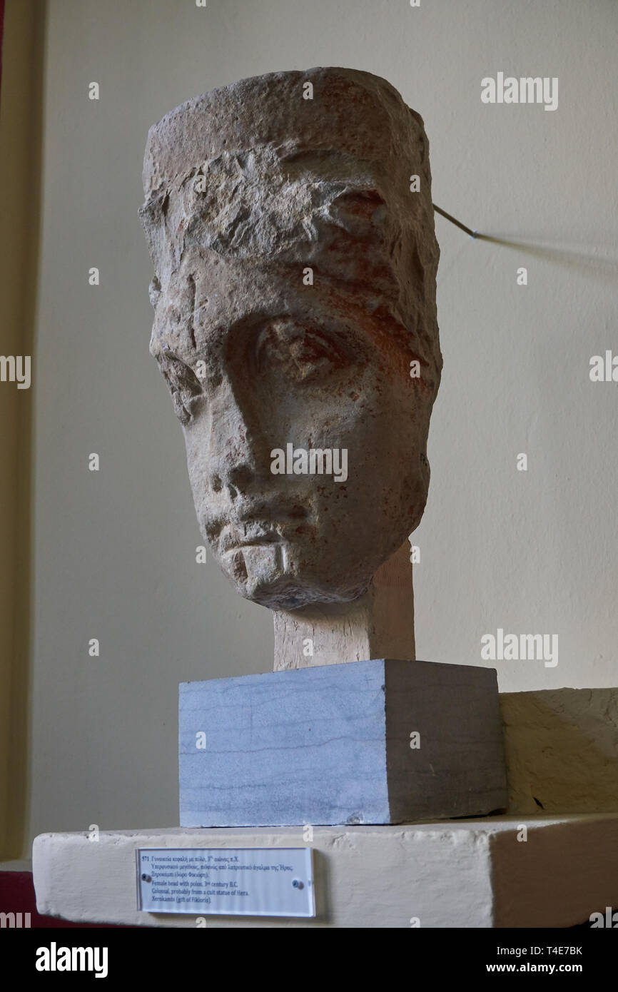 Interior view of the Archaeological Museum of Sparta. It houses ...