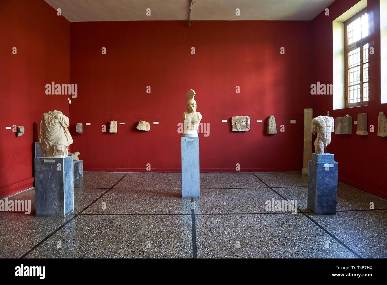 Interior view of the Archaeological Museum of Sparta. It houses ...