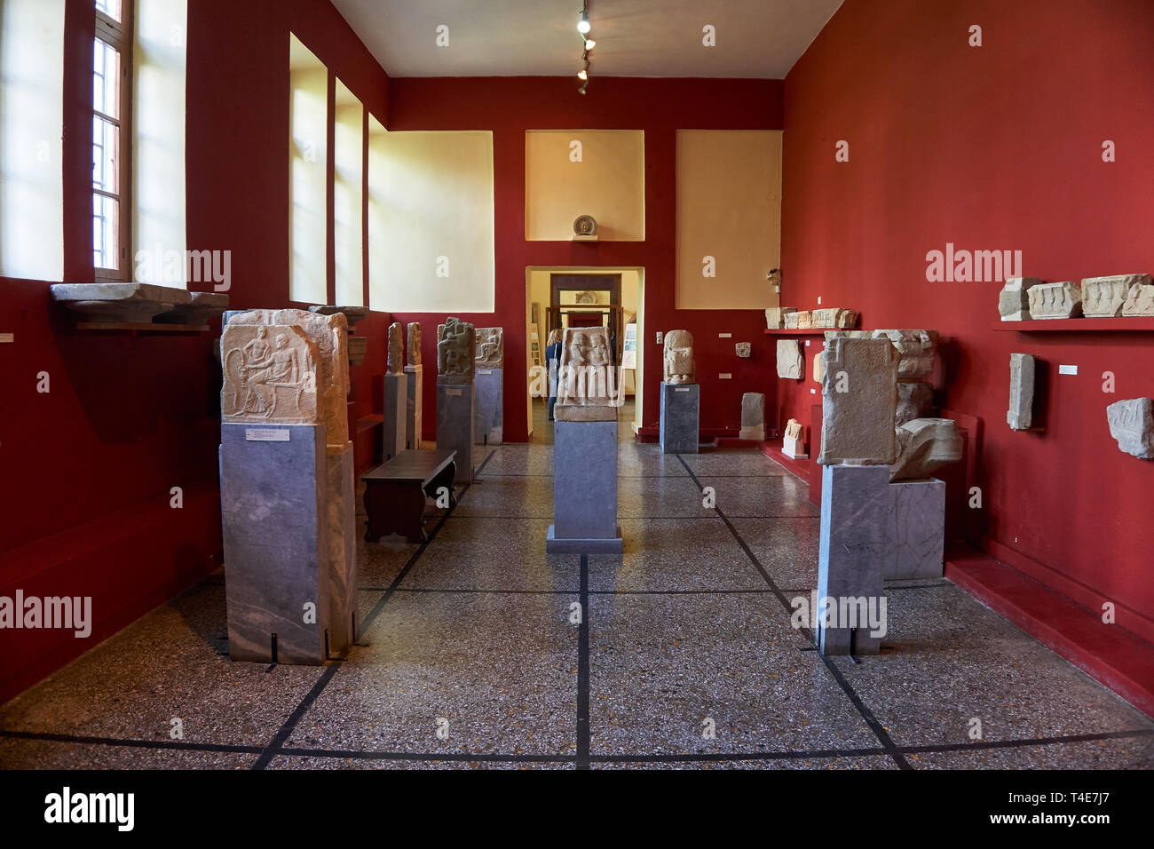 Interior view of the Archaeological Museum of Sparta. It houses ...