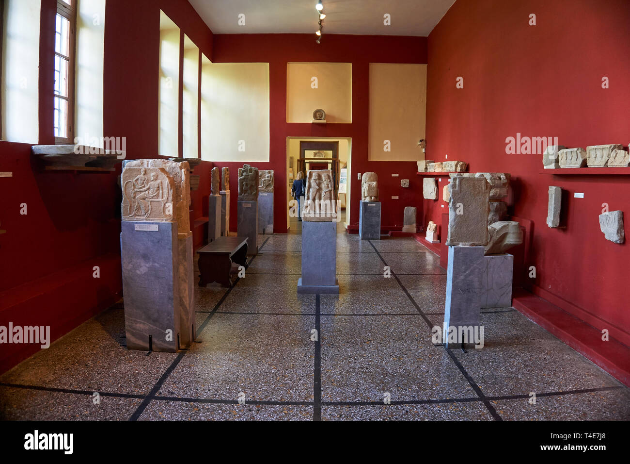 Interior view of the Archaeological Museum of Sparta. It houses ...