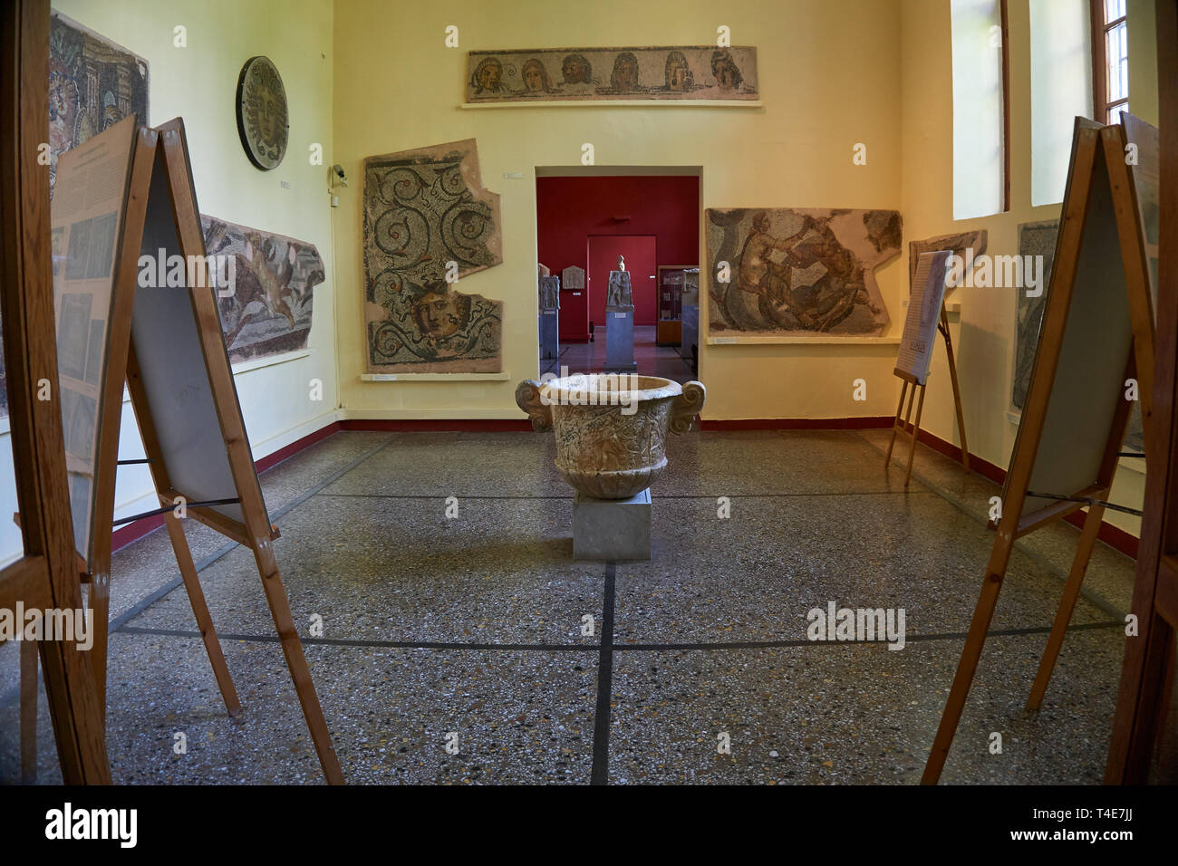 Interior view of the Archaeological Museum of Sparta. It houses ...