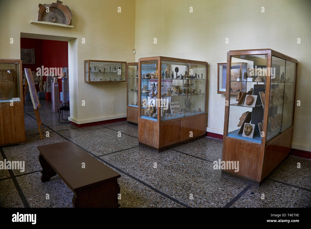 Interior view of the Archaeological Museum of Sparta. It houses ...