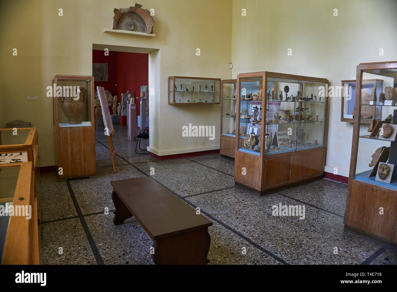 Interior view of the Archaeological Museum of Sparta. It houses ...