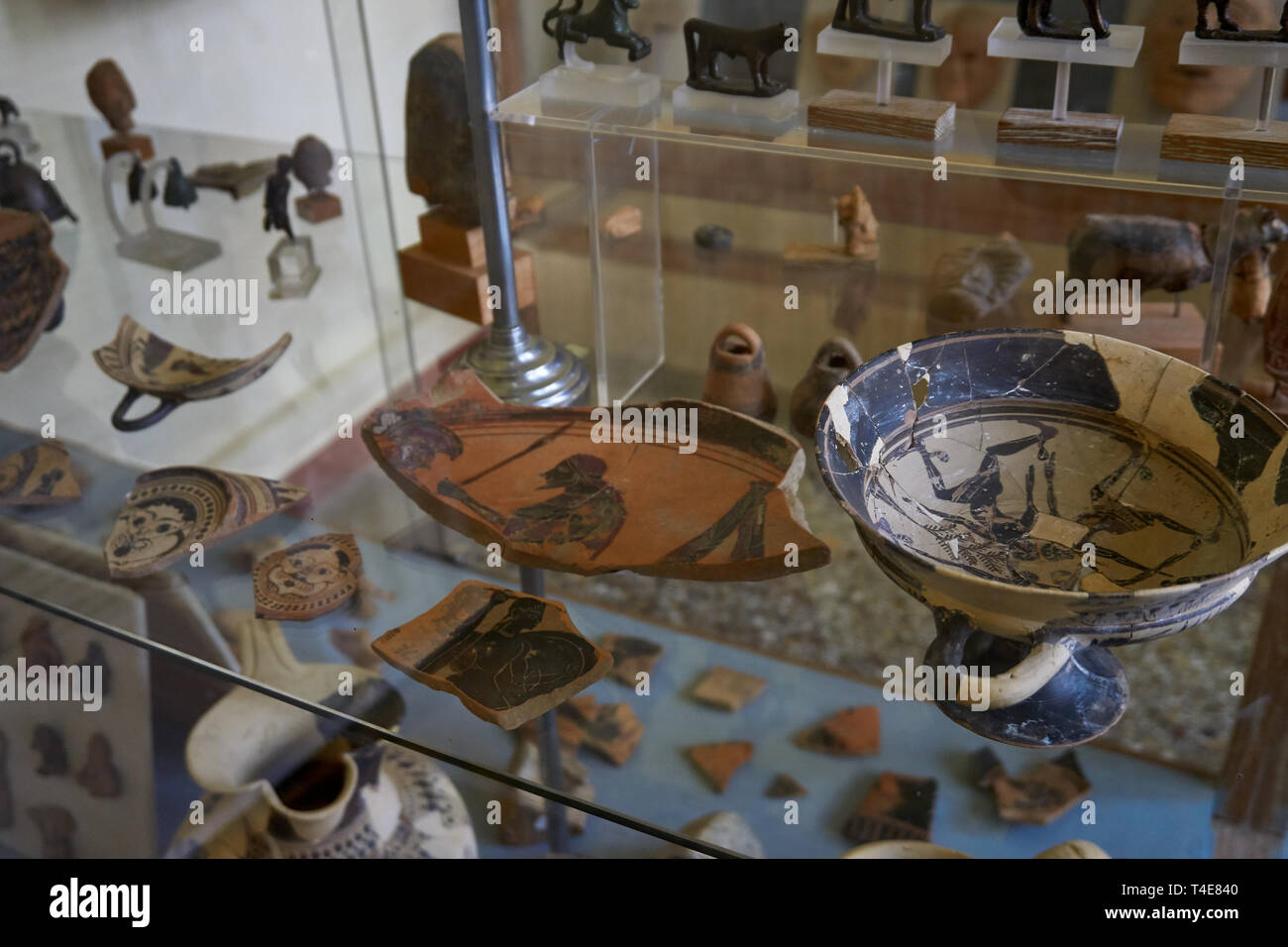 Interior view of the Archaeological Museum of Sparta. It houses ...