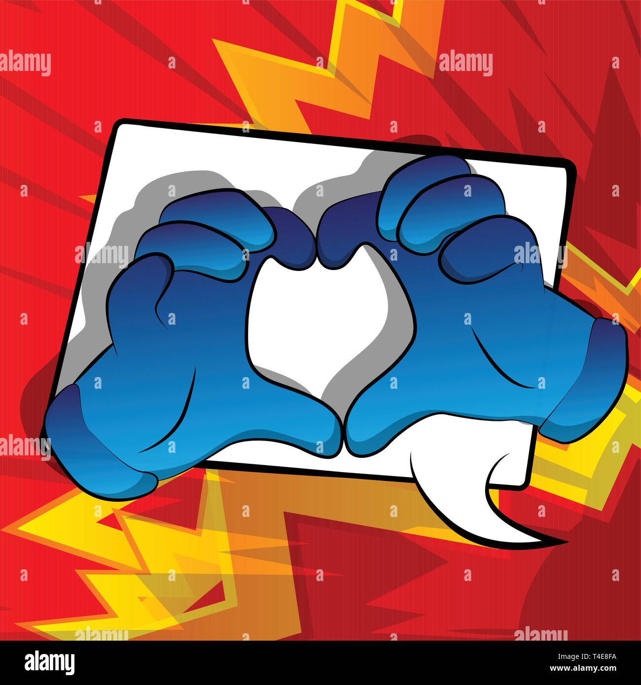 Vector cartoon hands showing heart shape hand gesture. Illustrated hand ...