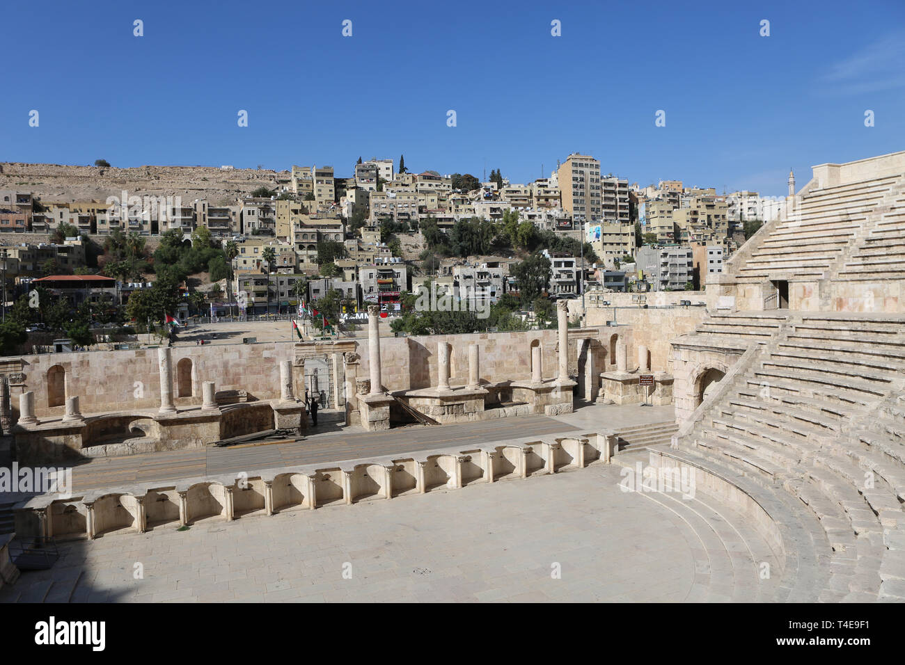 Ruins of roman Theatre Odeon Amman - Jordanian Jordan Arabia Stock ...