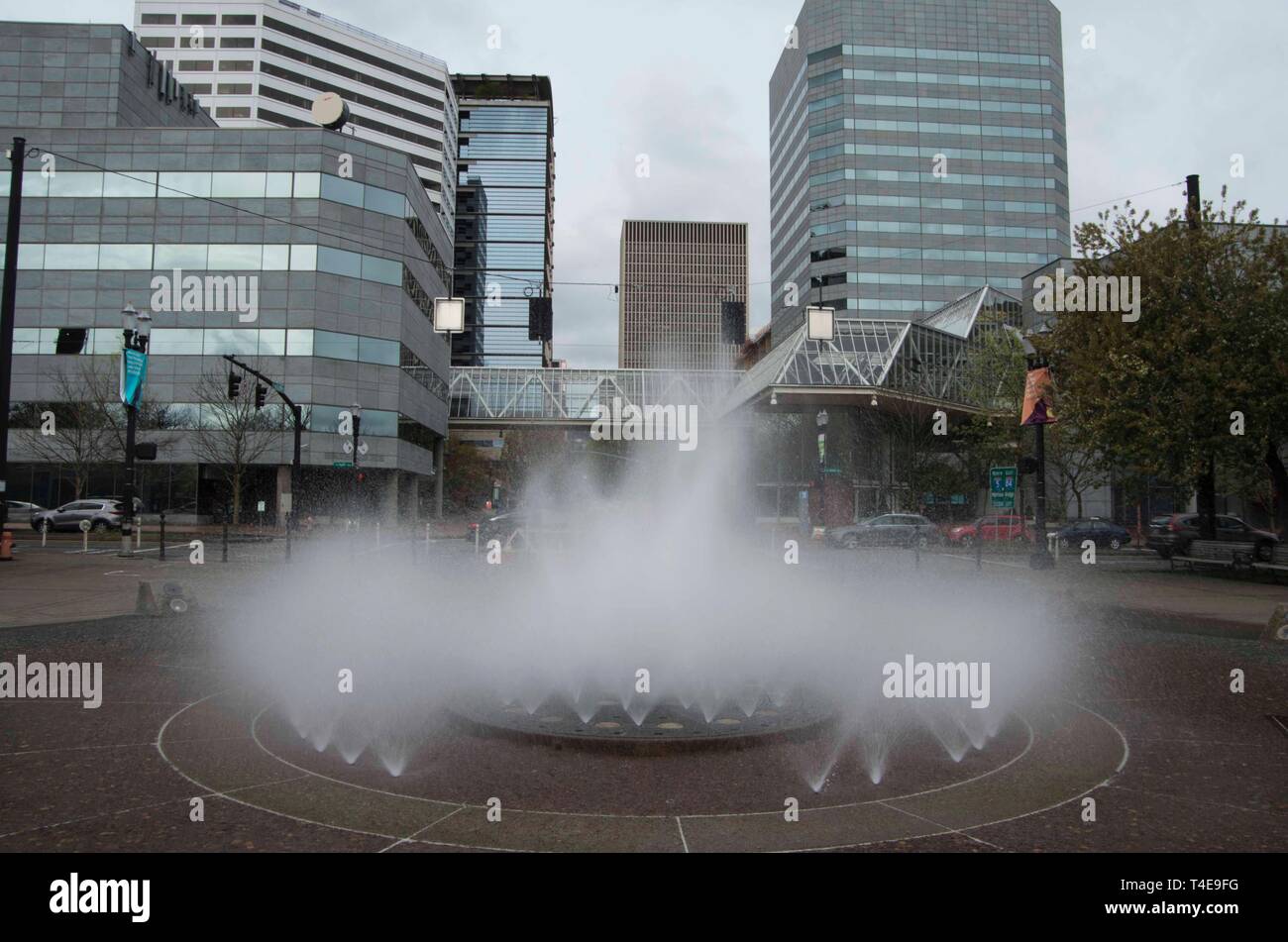 The Salmon Street Springs is a feature of the waterfront on the west ...