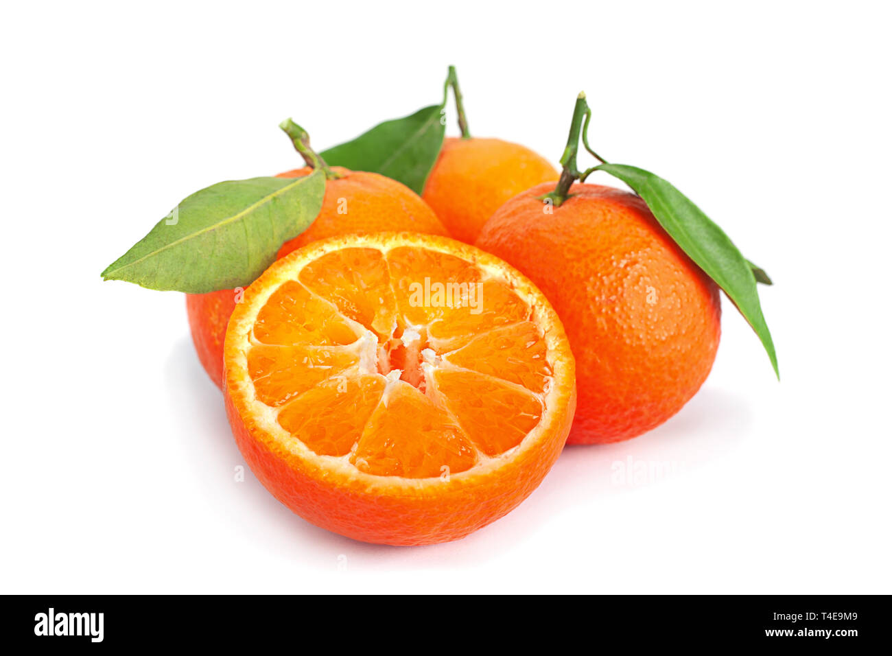 Clementine citrus fruit closeup isolated on white Stock Photo - Alamy