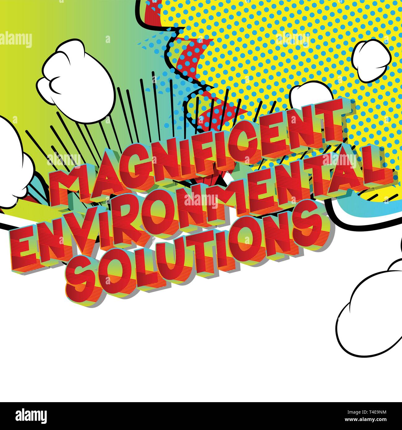 Magnificent Environmental Solutions - Vector illustrated comic book ...